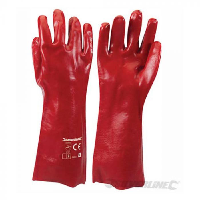 Gants PVC Silverline, Gant de Protection Chimique - LoisirCreatif.net